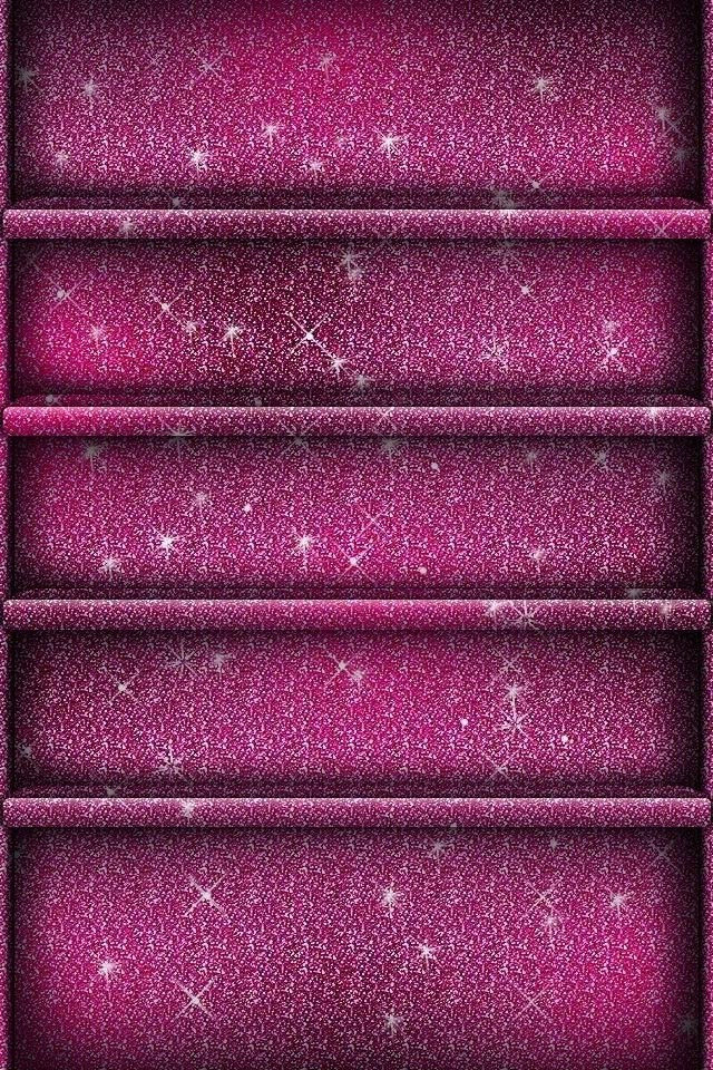 🔥 Free Download Pink Purple Glitter Shelf Style Iphone Ipod Wallpaper ...