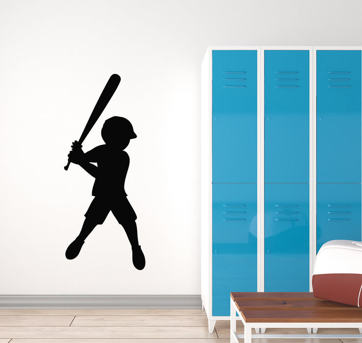 🔥 Free Download Vinyl Wall Decal Baseball Bat Boy Kids Room Game Sport ...