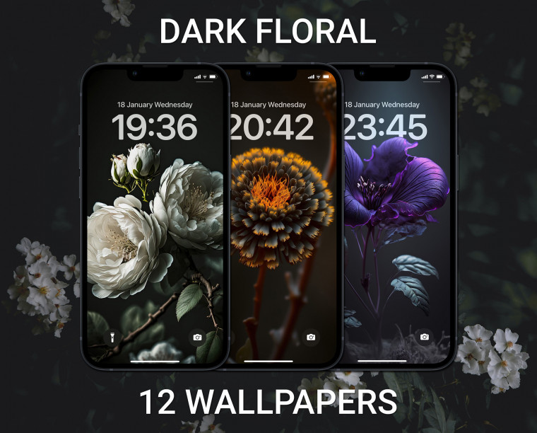 🔥 [80+] Dark Floral Wallpapers | WallpaperSafari