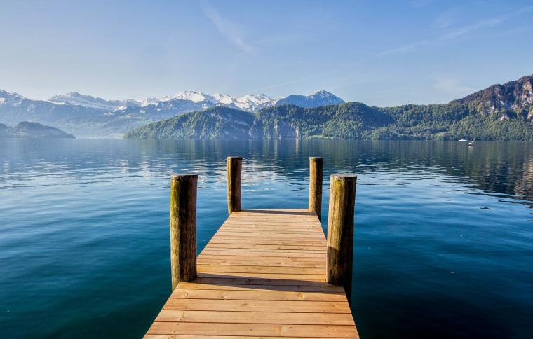 🔥 Free Download Wallpaper Mountains Lake Calm The Bridge Switzerland ...