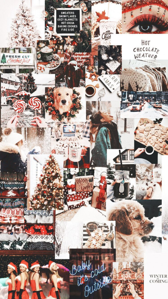 🔥 [50+] Christmas Collages Aesthetic Wallpapers | WallpaperSafari