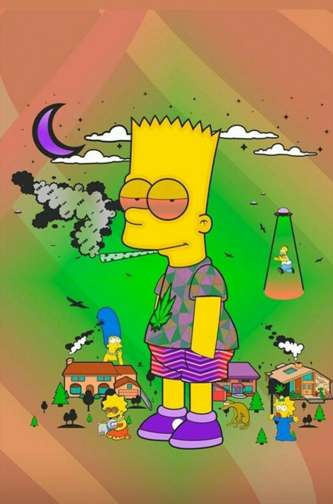 🔥 [50+] Bart Simpson Weed Wallpapers | WallpaperSafari