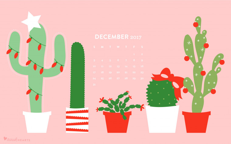 🔥 Free Download December Christmas Cactus Calendar Wallpaper Sarah ...
