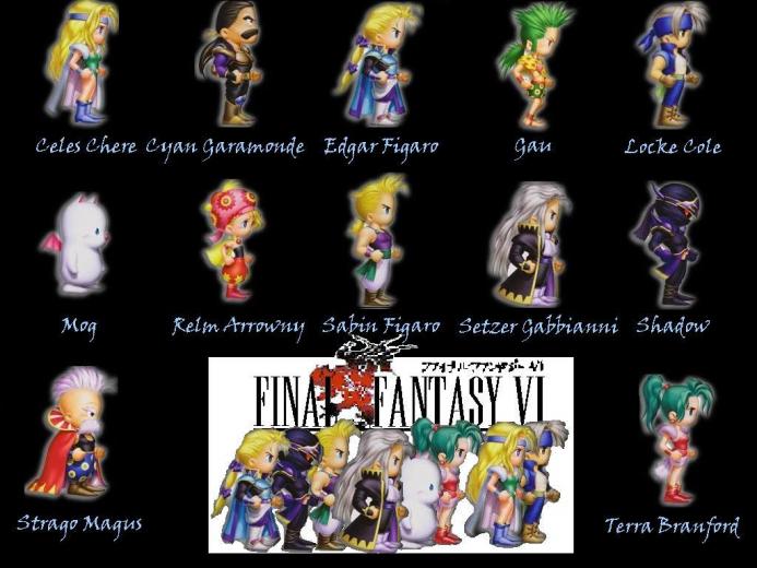 Free download FF6 Cast 01 by FF6 Project [3095x825] for your Desktop ...