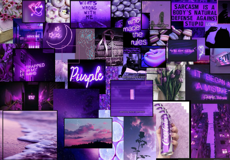 🔥 [60+] Aesthetic Purple Neon Computer Wallpapers | WallpaperSafari