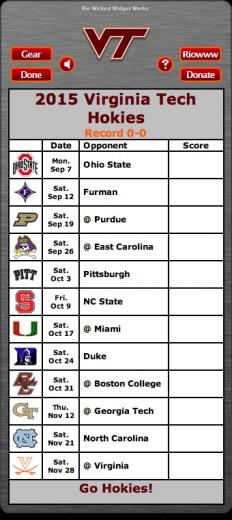 🔥 Free Download Virginia Tech Hokies Football Schedule Widget by ...