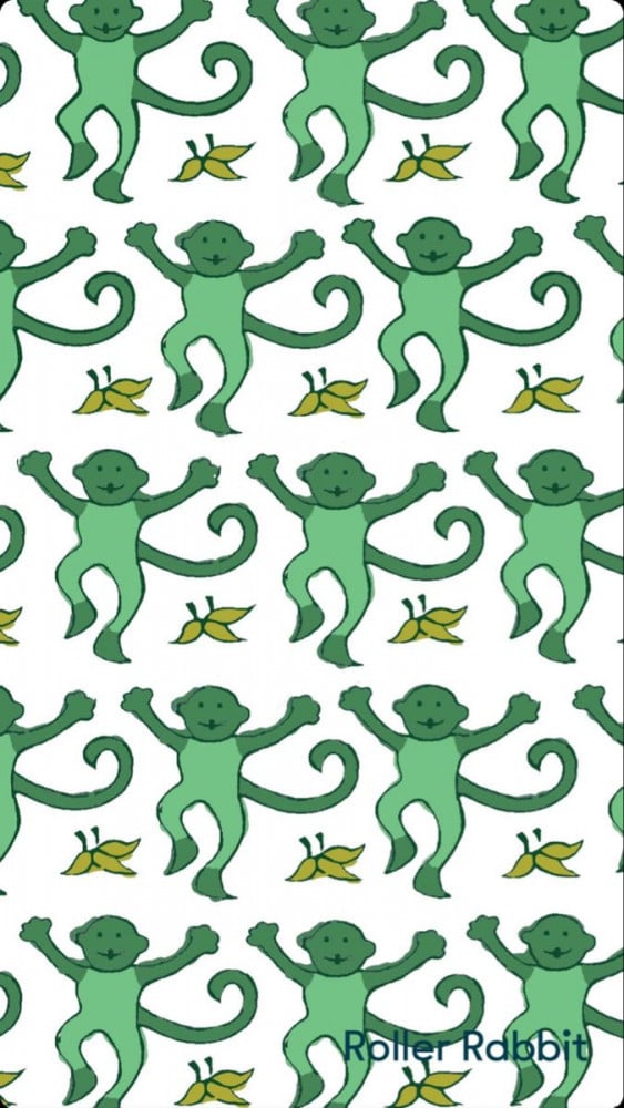 🔥 Free Download New York Roller Rabbit Monkey Wallpaper Preppy Iphone ...