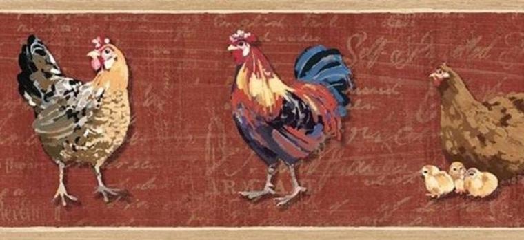 Free download source French Country Rooster Wallpaper Border [770x263 ...