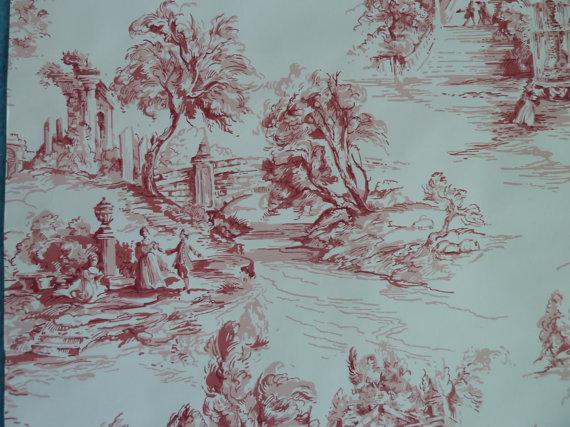 [49+] French Toile Wallpaper Red on WallpaperSafari