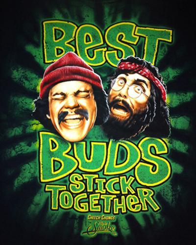 🔥 Free Download Cheech And Chong Best Buds Stick Together Black T Shirt ...