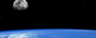 🔥 Free Download Outer Space Moon Earth Tranquility Dual Monitor ...