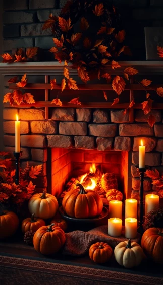 🔥 Free Download Thanksgiving Fireplace Wallpaper by @williamr7 ...