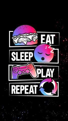 🔥 Free Download Eat Sleep Game Repeat Video Console Gaming Carry All ...