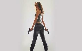 🔥 Free Download Sexy Girl Melisa Action Girls Guns Hd Wallpaper by ...